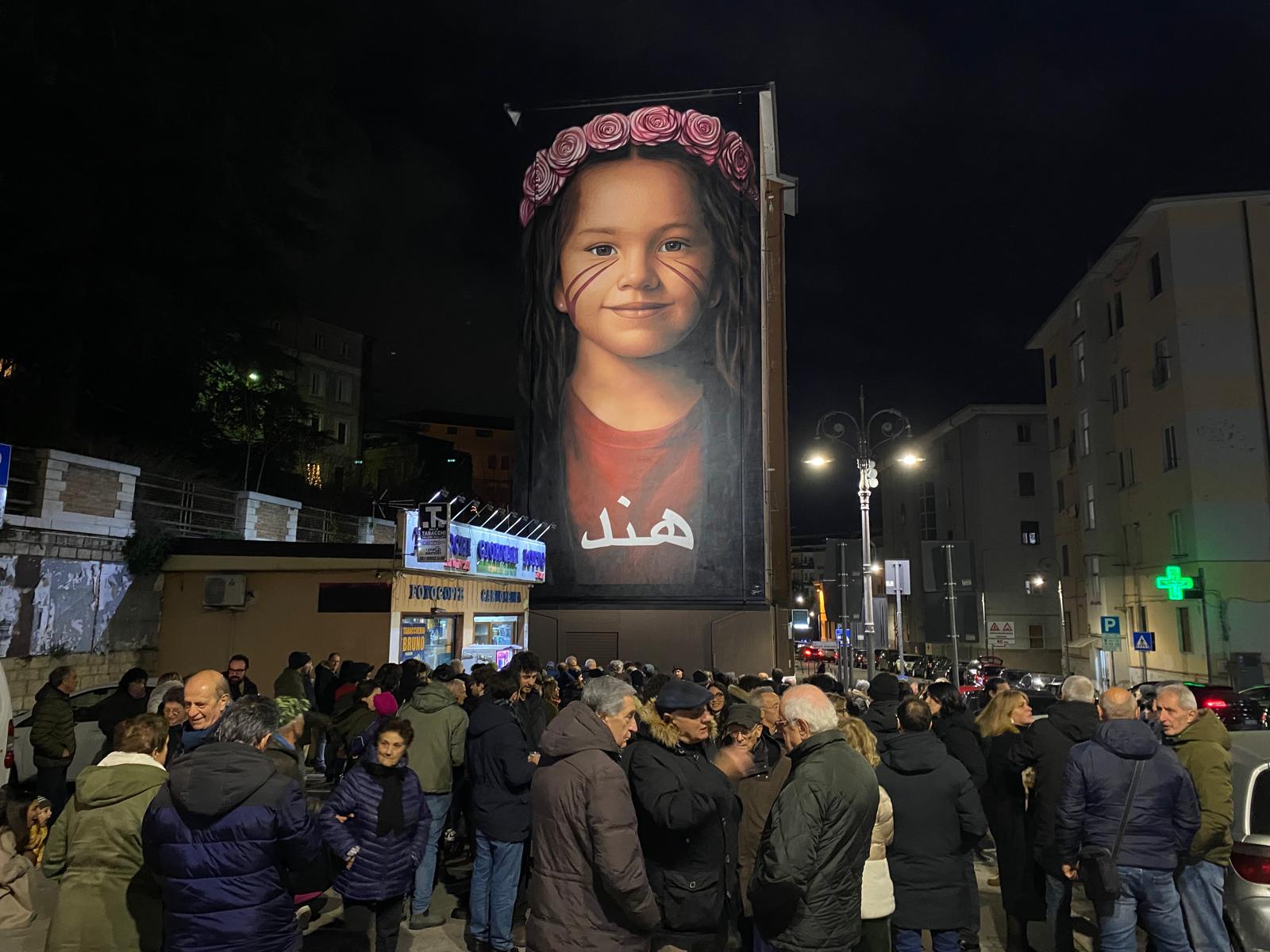Potenza: inaugurato il murale di Jorit con il volto di Hind Rajab ...