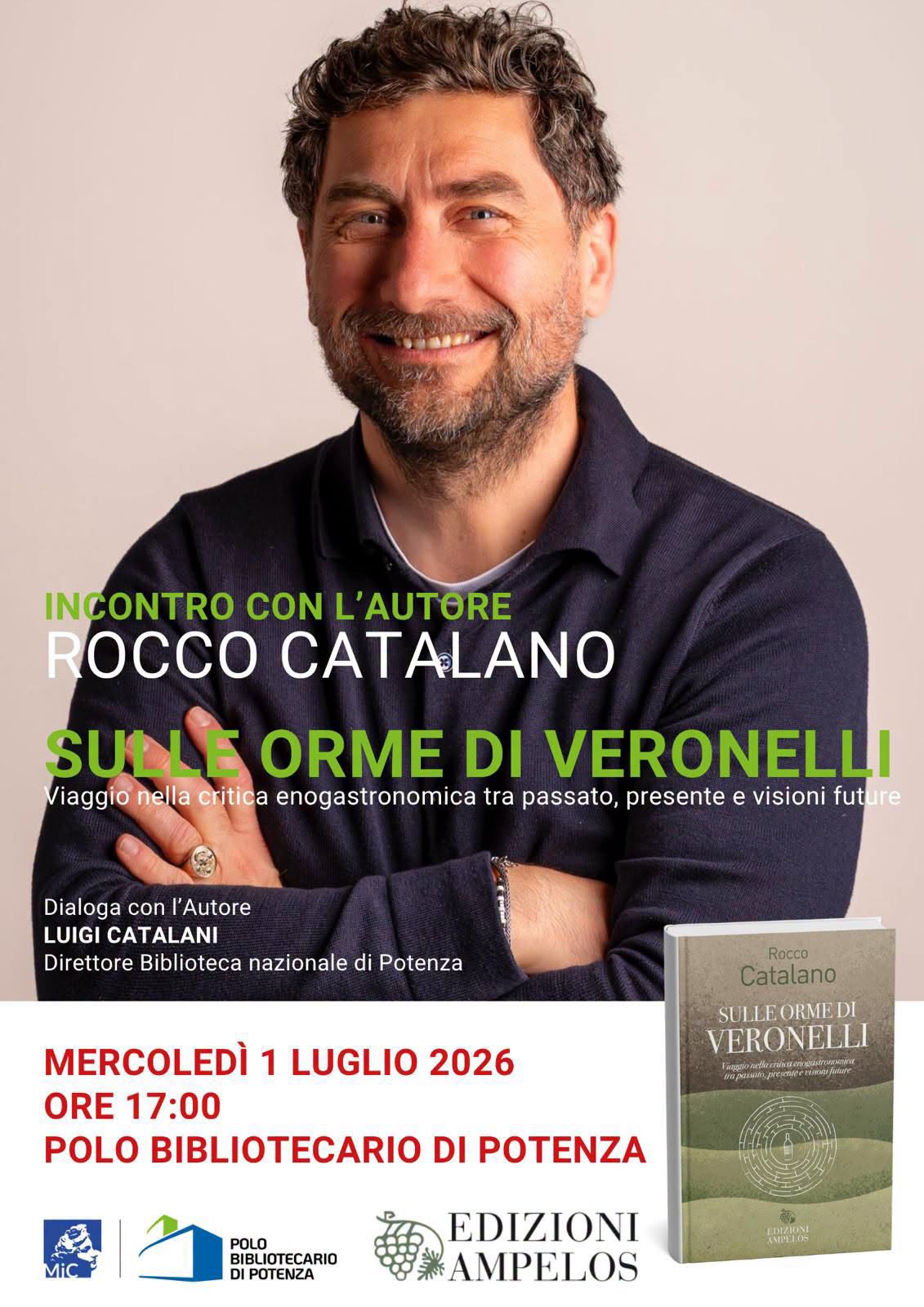A Potenza la presentazione del nuovo libro di Rocco Catalano